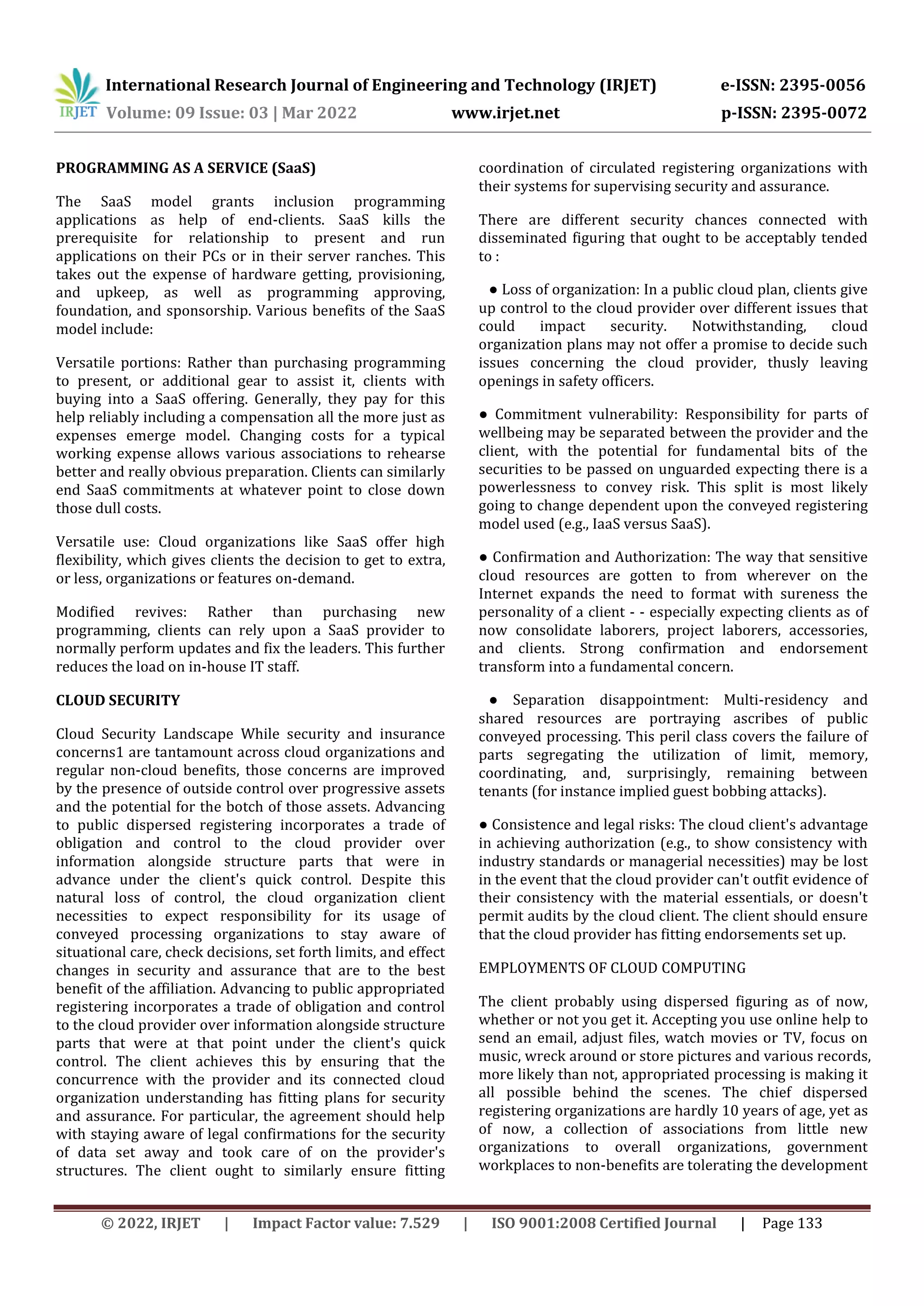 A New Approach For Security In Cloud Data Storage For Iot Applications Using Hybrid Cryptography