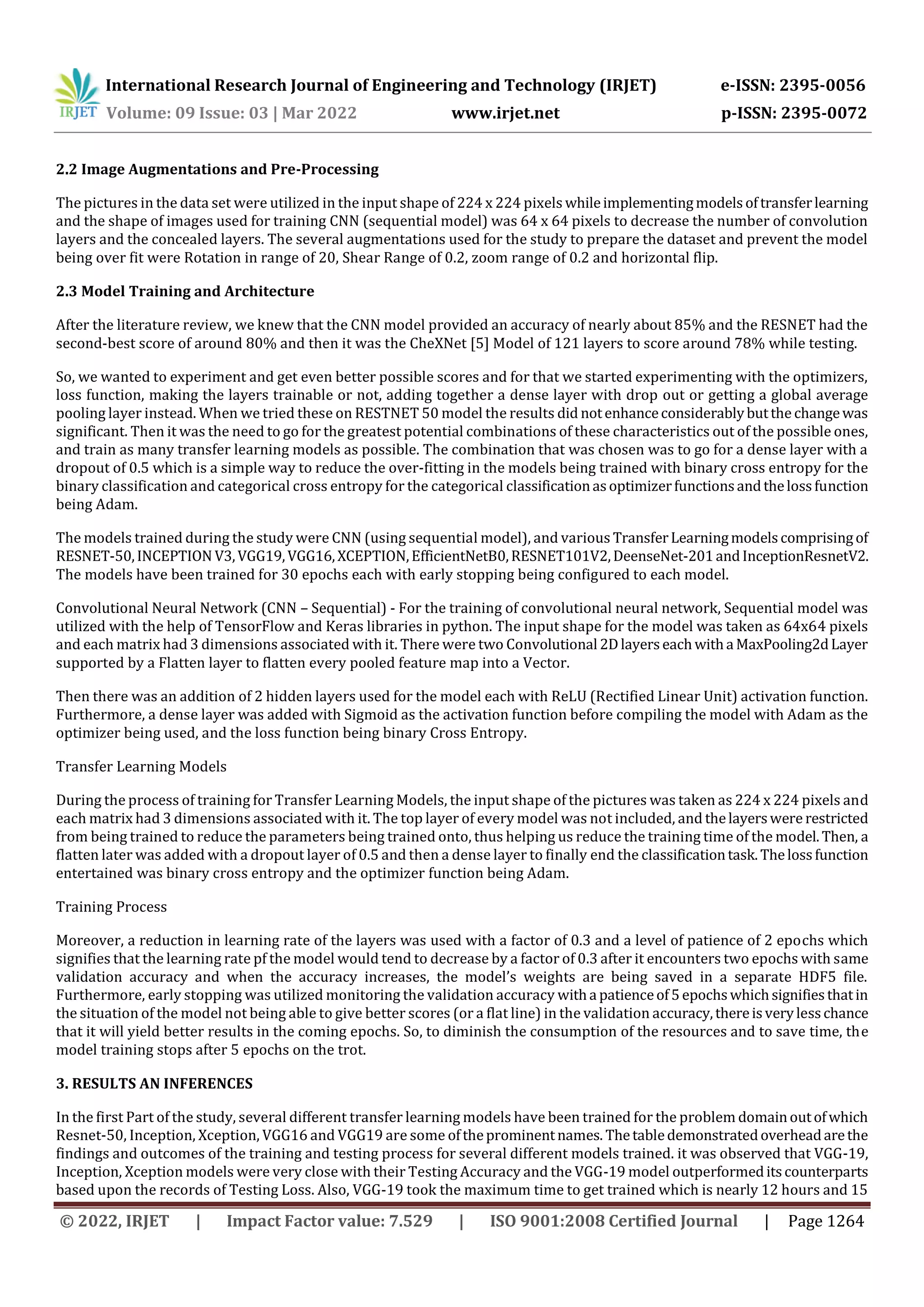 Deep Learning-based Diagnosis of Pneumonia using X-Ray Scans | PDF