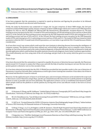 Deep Learning-based Diagnosis of Pneumonia using X-Ray Scans | PDF