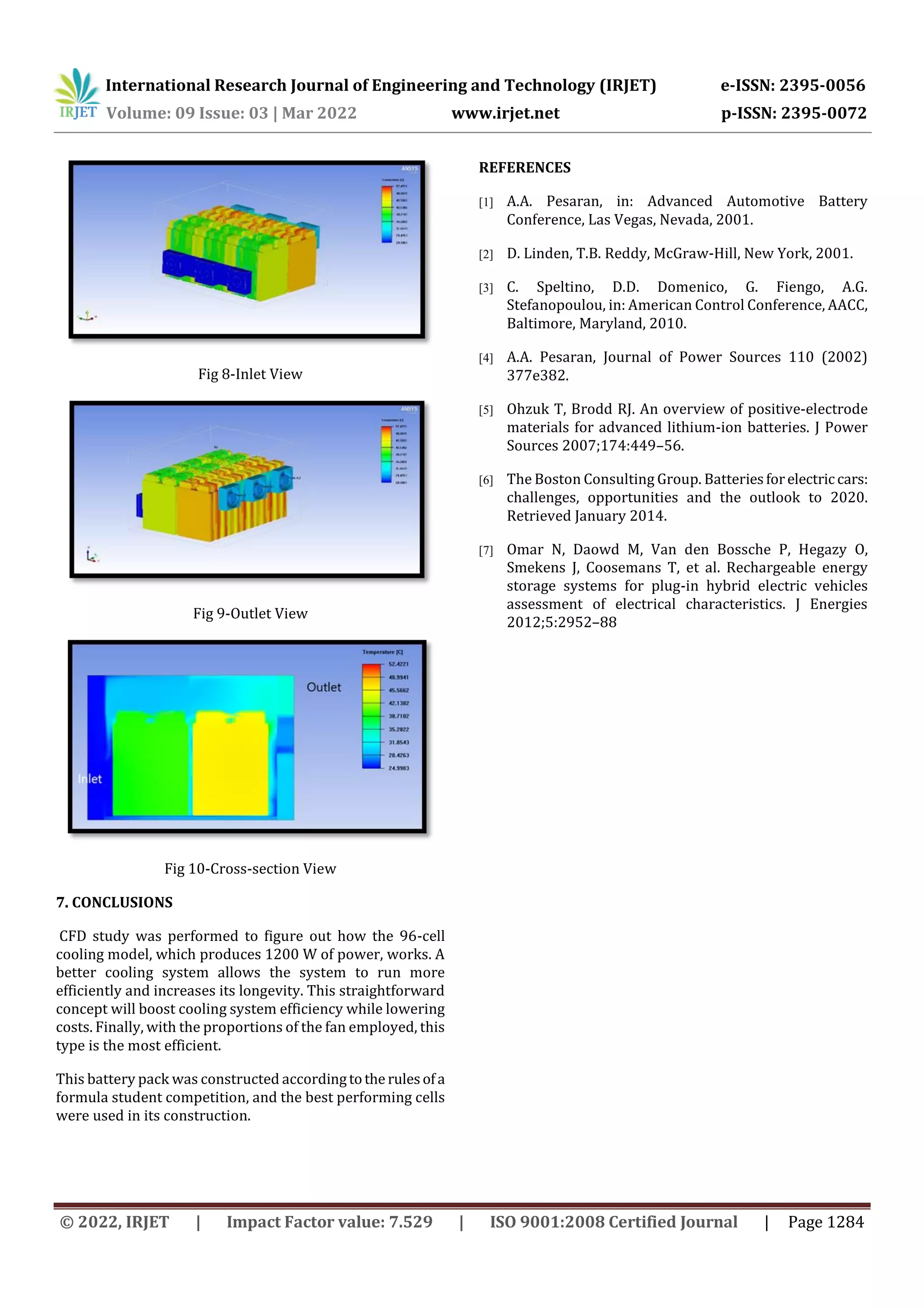 Design and Analysis of a Cooling System for High Voltage Battery Pack ...