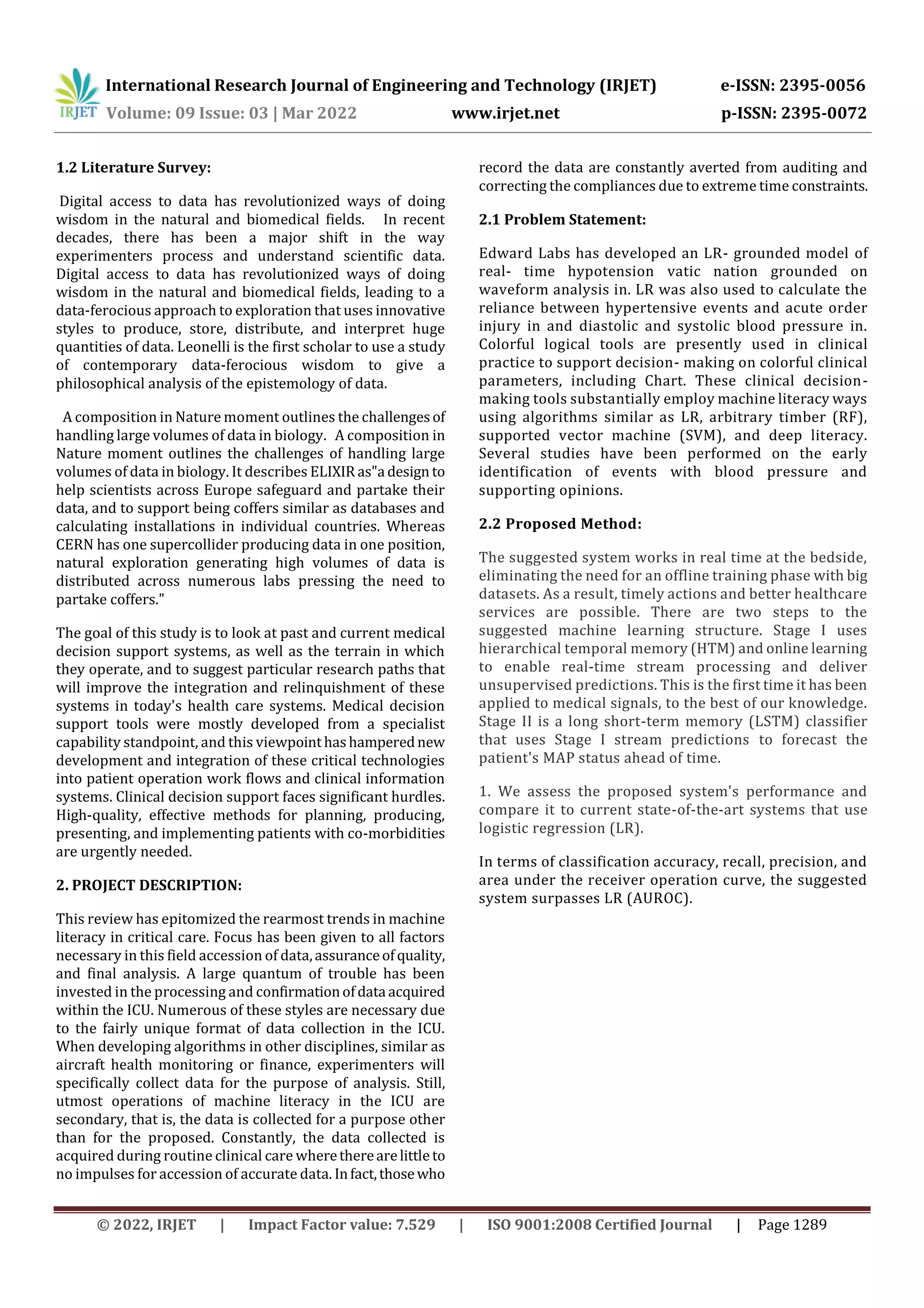 A New Real Time Clinical Decision Support System Using Machine Learning ...