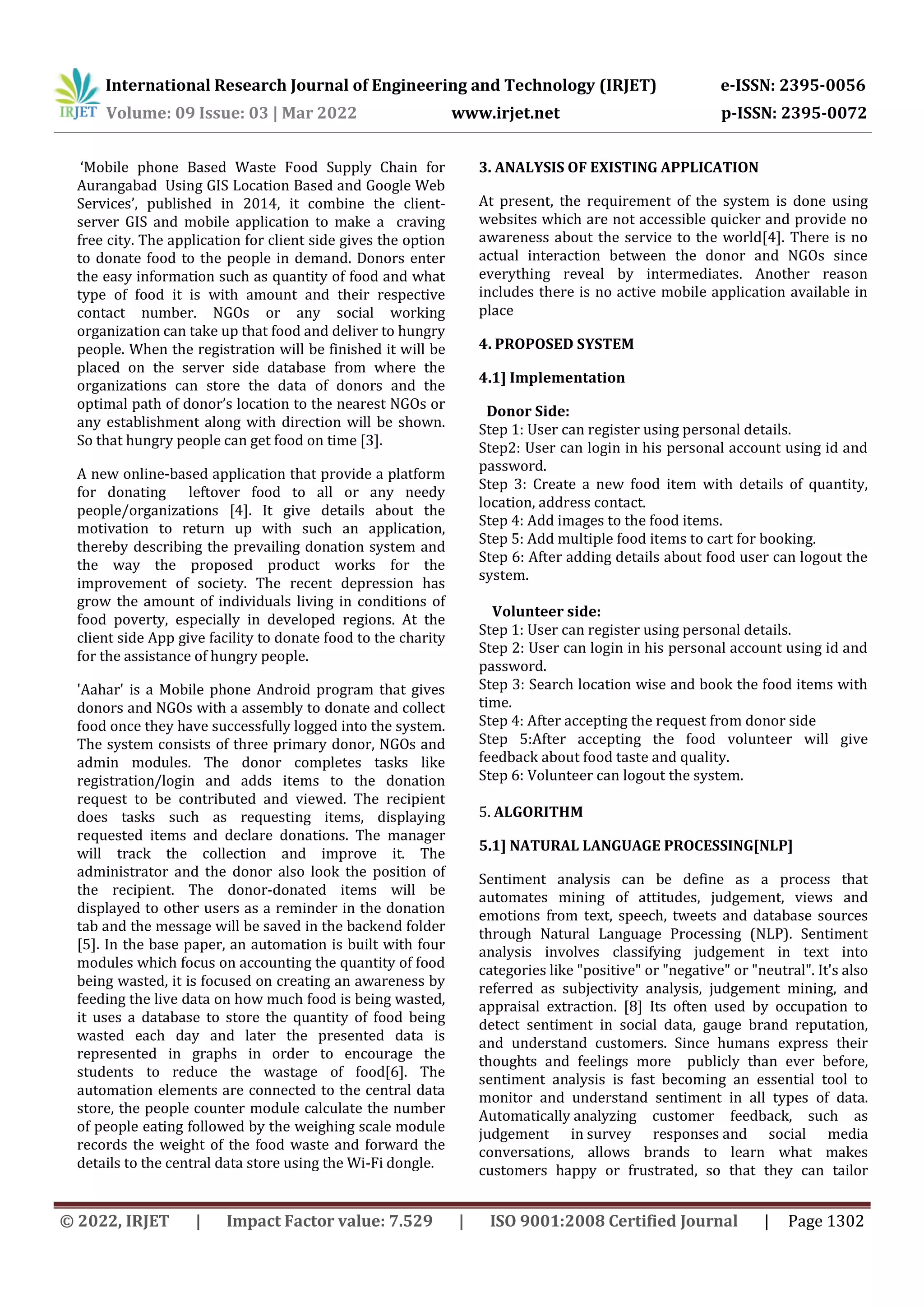 “Waste Food Management and Donation App” | PDF