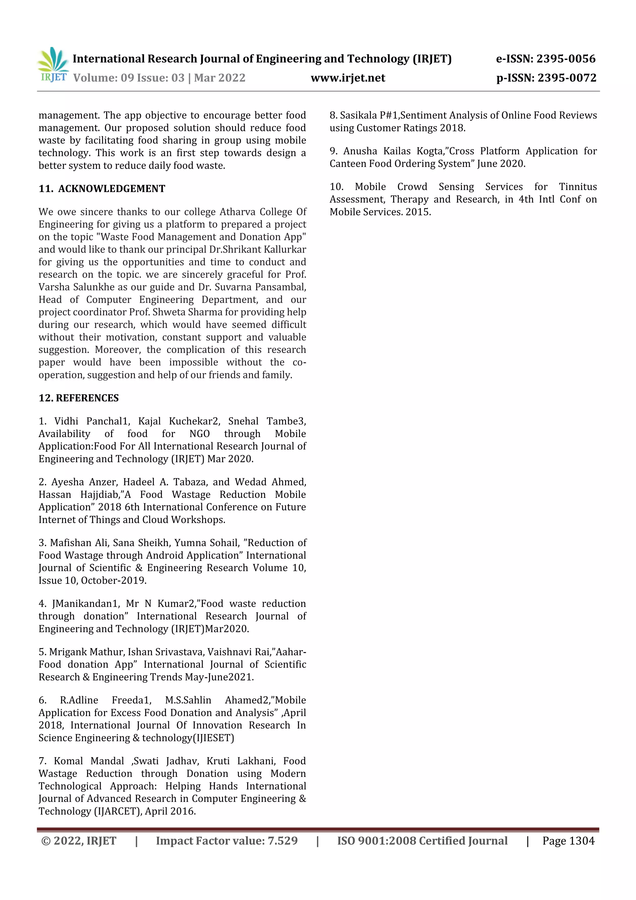 “Waste Food Management and Donation App” | PDF