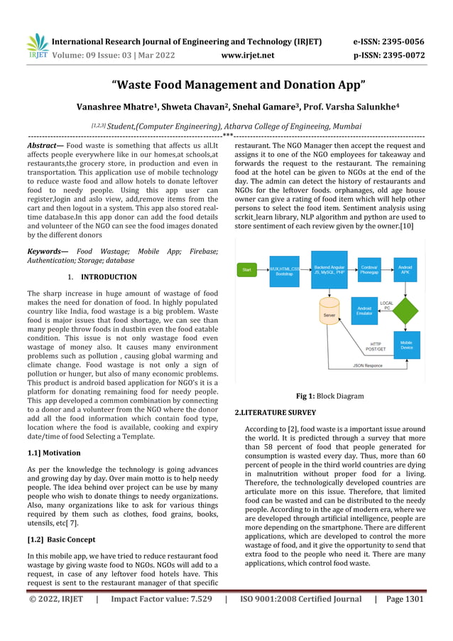“Waste Food Management and Donation App” | PDF | Non-Profit ...