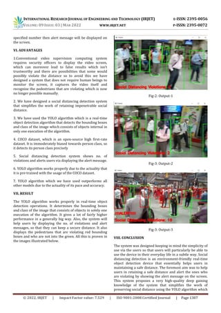 SOCIAL DISTANCING DETECTION | PDF | Computing | Technology & Computing