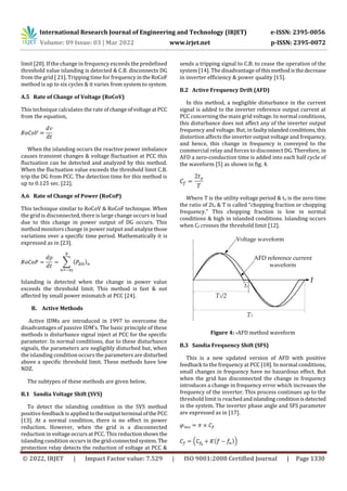 ANALYTICAL STUDY OF DIFFERENT TECHNIQUES FOR ISLANDING DETECTION OF PV GRID-TIED SYSTEM | PDF