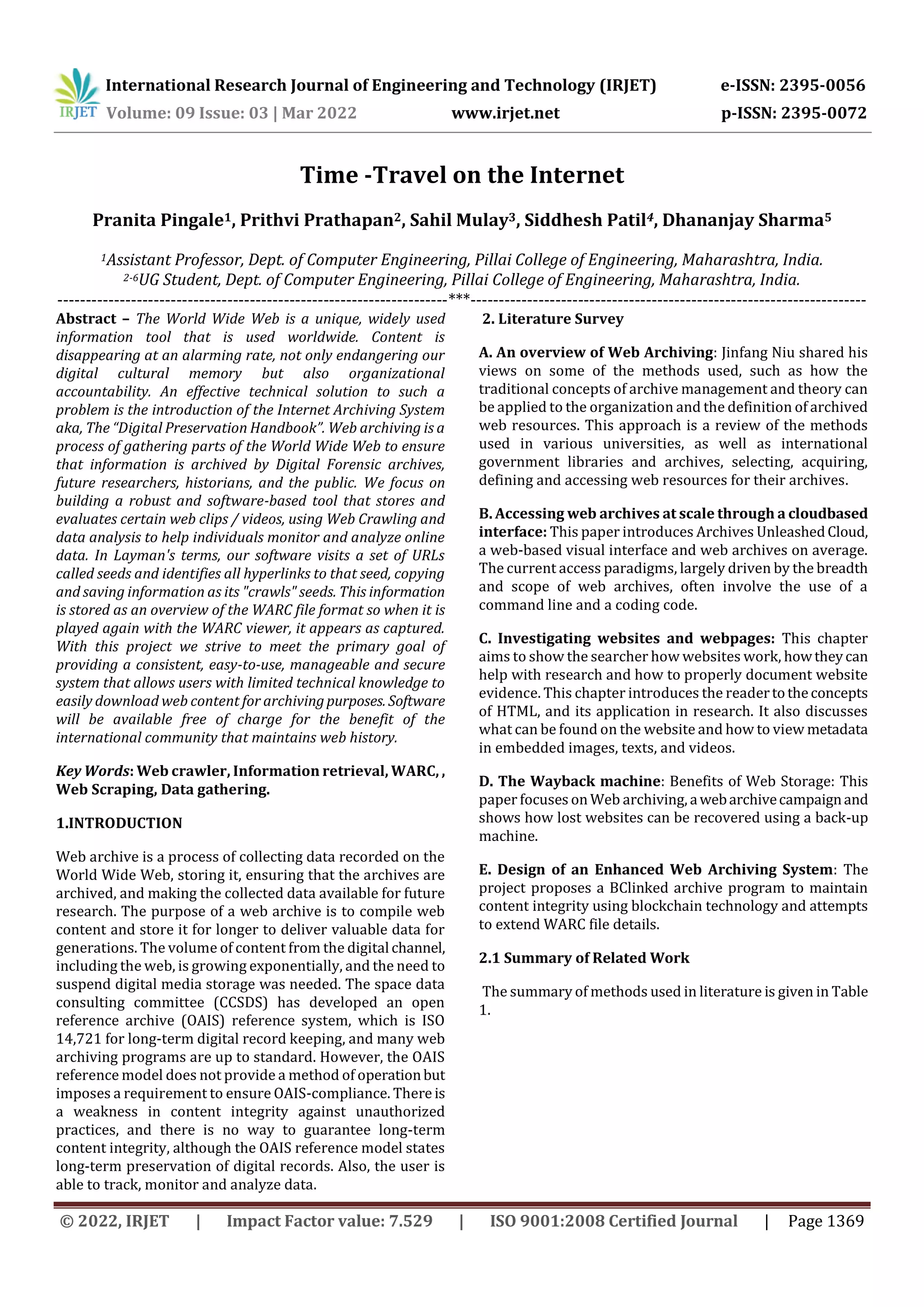 Time -Travel on the Internet | PDF