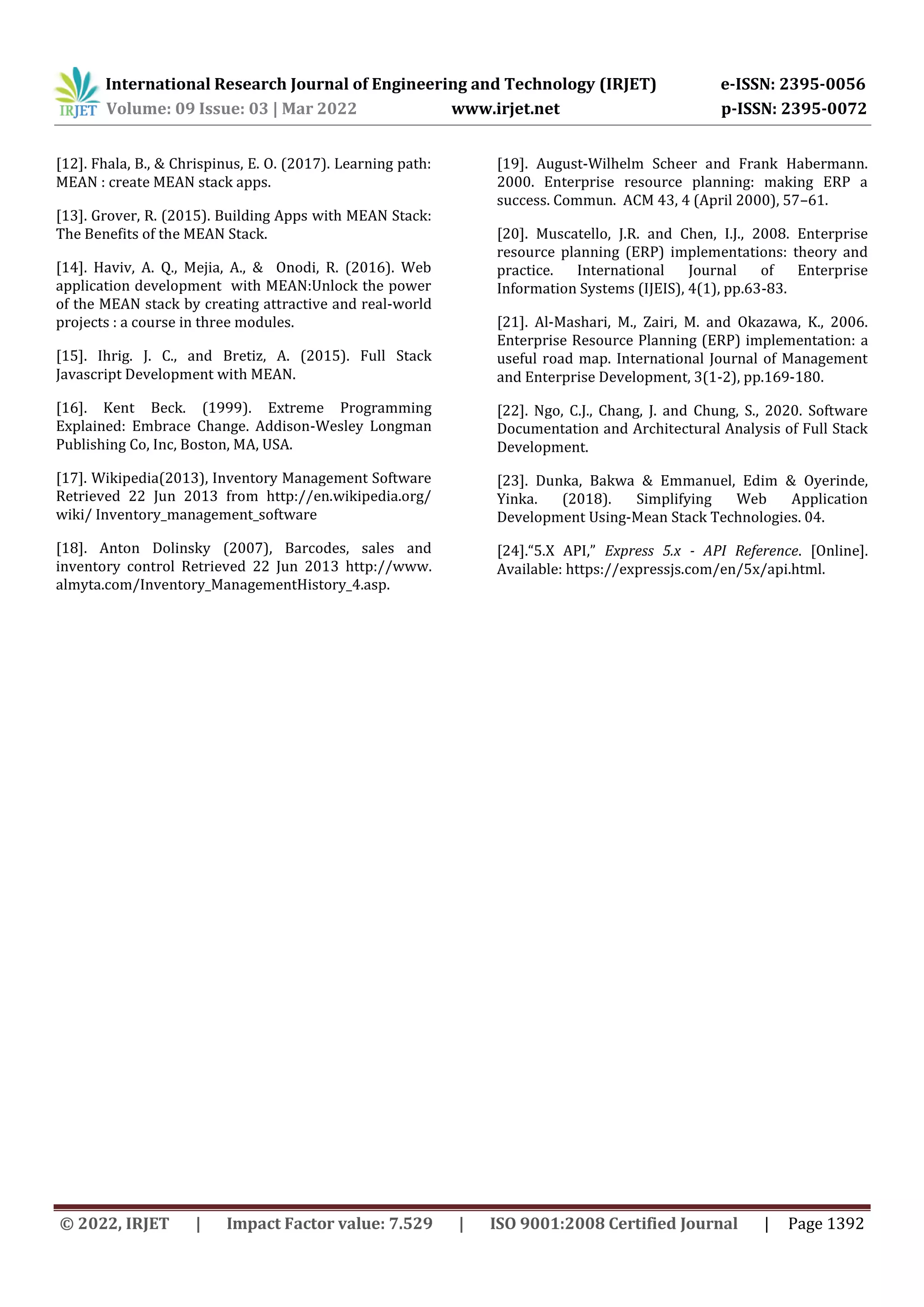 Transforming Inventory Management System using MEAN Stack | PDF