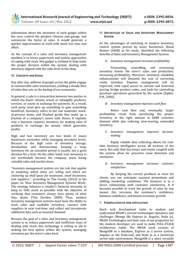 Transforming Inventory Management System using MEAN Stack | PDF