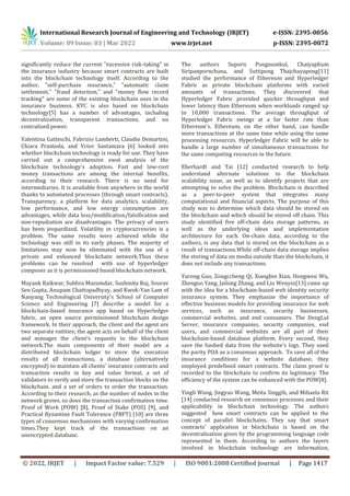 Secure and Transparent Insurance Application using Blockchain ...