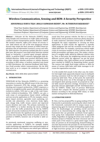 Wireless Communication, Sensing and REM: A Security Perspective | PDF