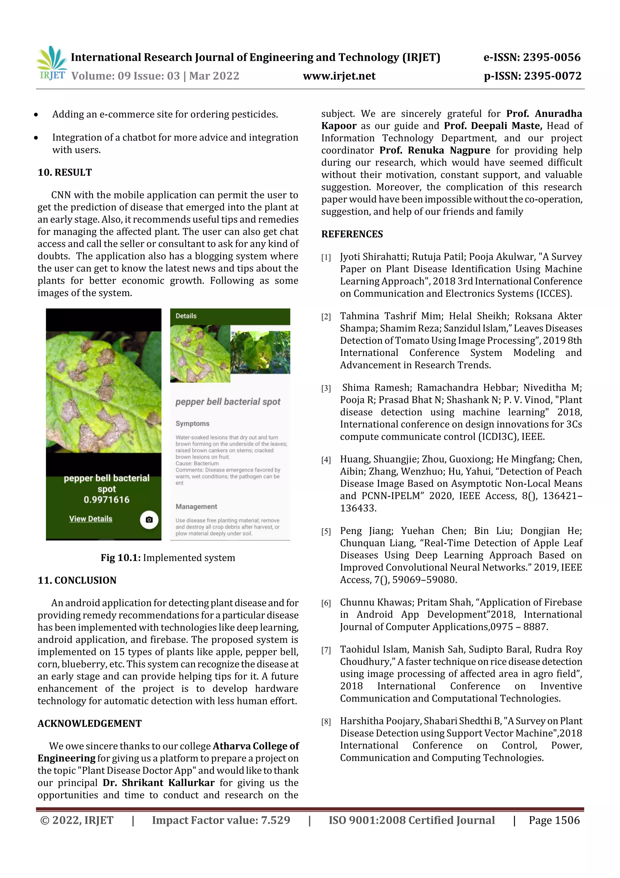 Plant Disease Doctor App | PDF