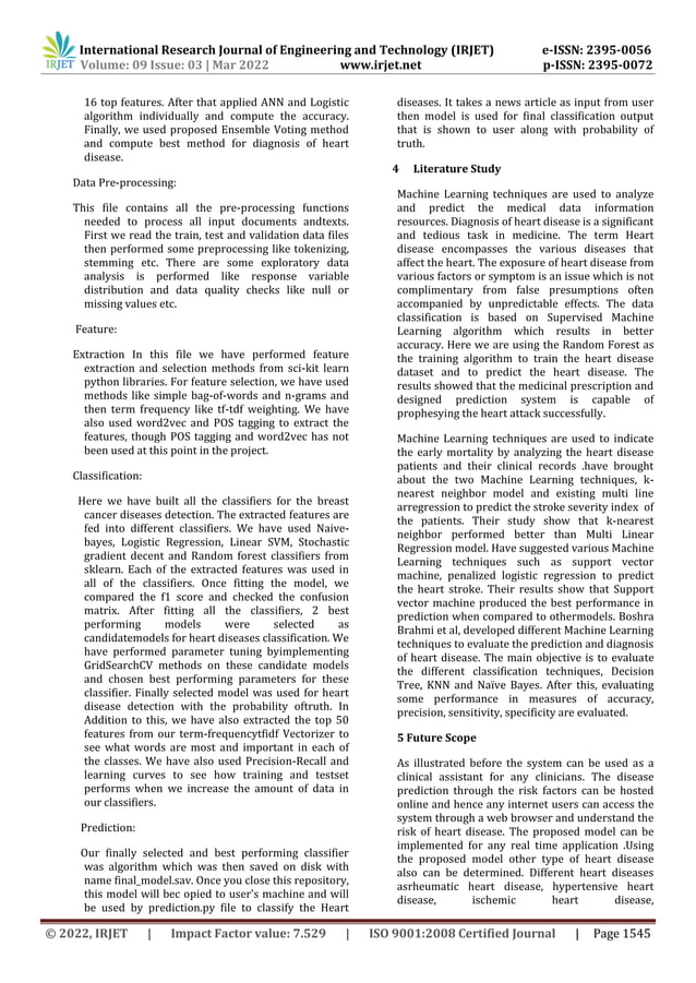 Heart Disease Prediction using Machine Learning Algorithms | PDF