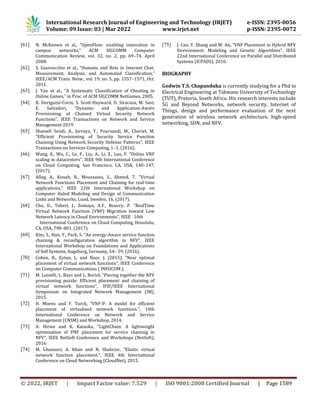 A Survey on the Placement of Virtual Security Network Functions in Softwarised Networks | PDF