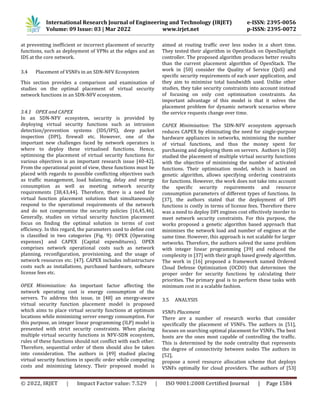 A Survey on the Placement of Virtual Security Network Functions in Softwarised Networks | PDF