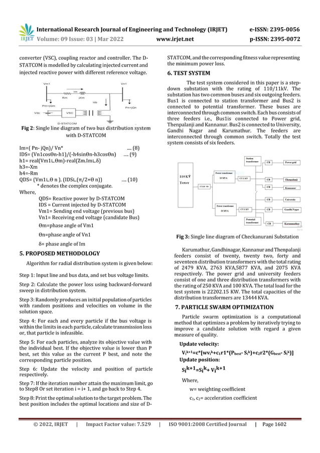 OPTIMAL SITING AND SIZING OF D-STATCOM USING PARTICLE SWARM OPTIMIZATION | PDF