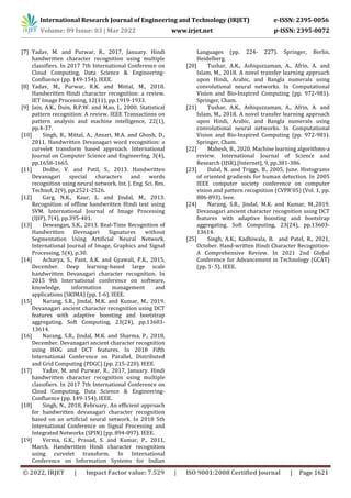 Hand-written Hindi Word Recognition - A Comprehensive Survey | PDF