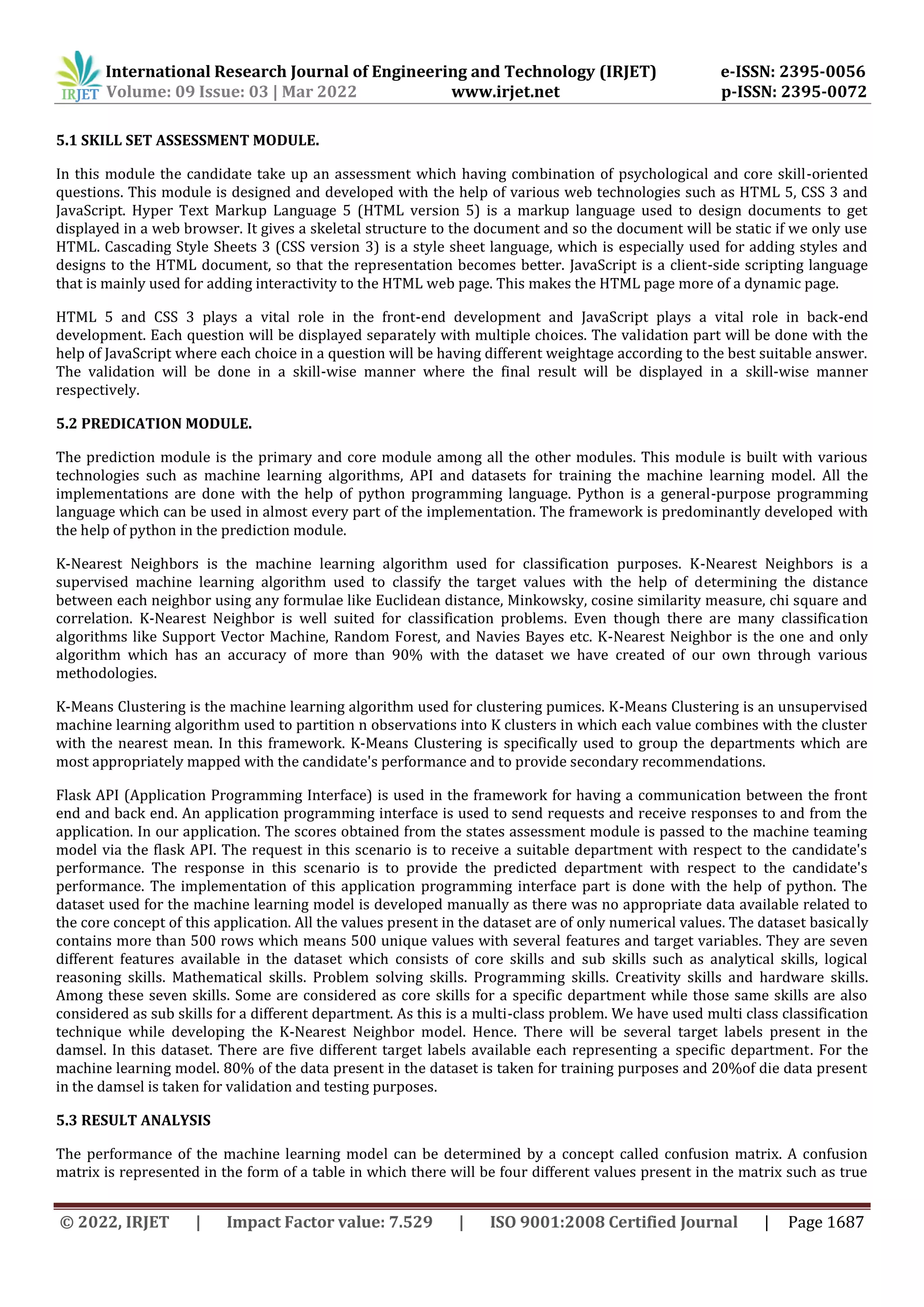 An Intelligent Career Guidance System using Machine Learning | PDF