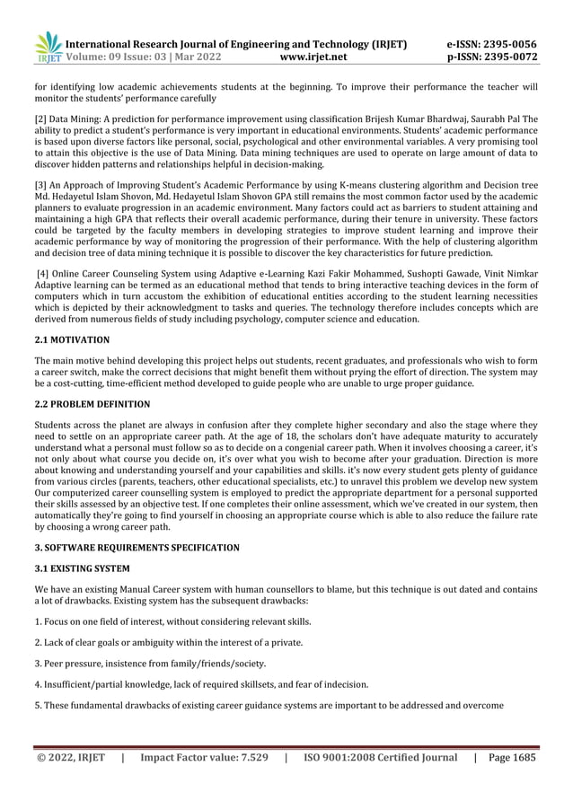 An Intelligent Career Guidance System using Machine Learning | PDF