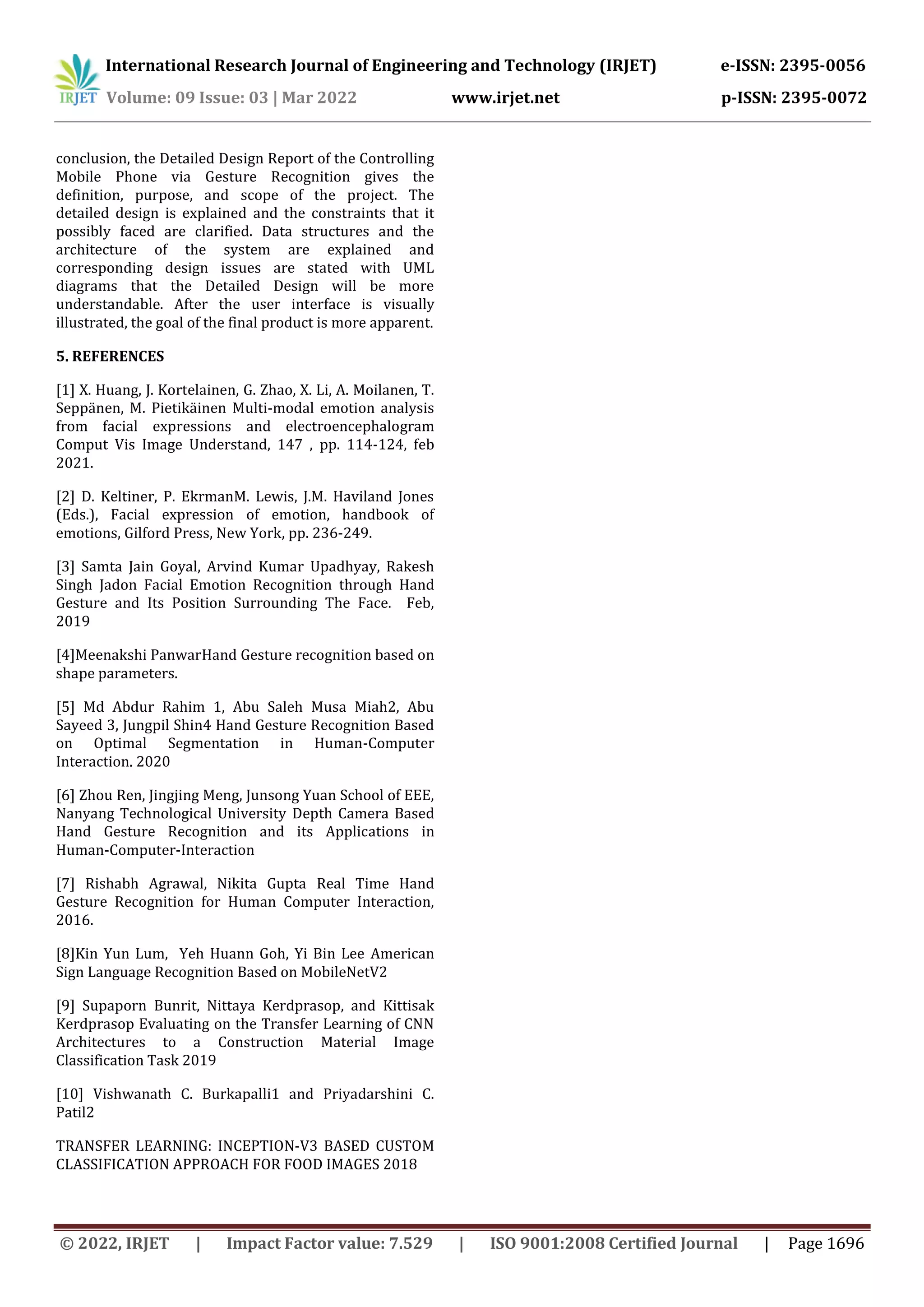 Emotions and Hand Gestures Recognition using Computer Vision | PDF | Artificial Intelligence ...