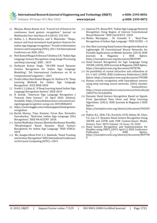 Dynamic Hand Gesture Recognition for Indian Sign Language: A Review | PDF