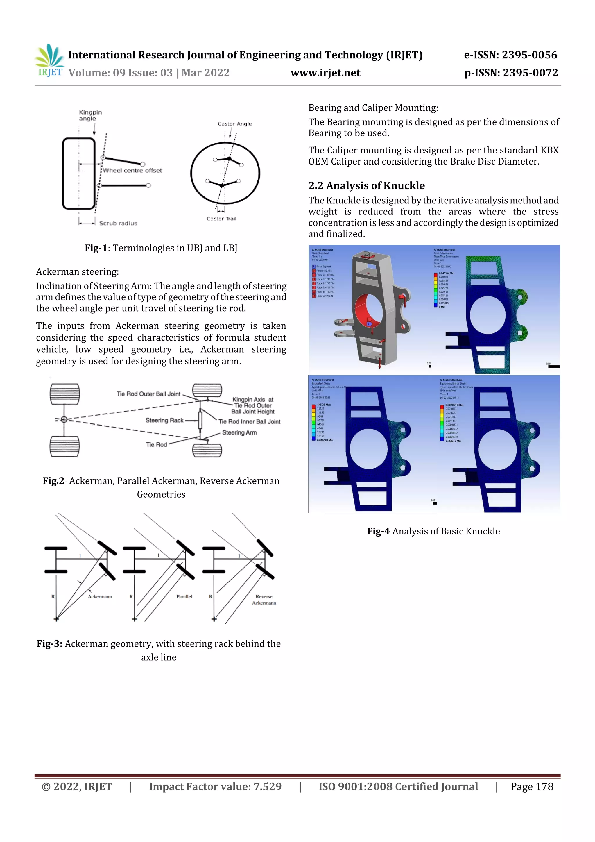 DESIGN AND ANALYSIS OF FRONT WHEEL ASSEMBLY OF A FORMULA STUDENT CAR | PDF