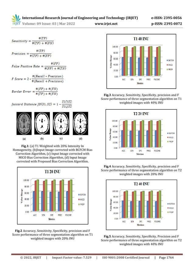 Precise Foreground Extraction Bias Correction And Segmentation Of