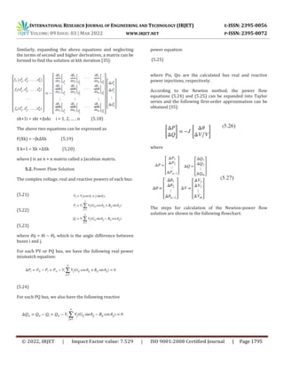 Two-way Load Flow Analysis using Newton-Raphson and Neural Network Methods | PDF