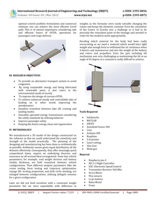 eVTOL – Electric Vertical Take-Off and Landing | PDF