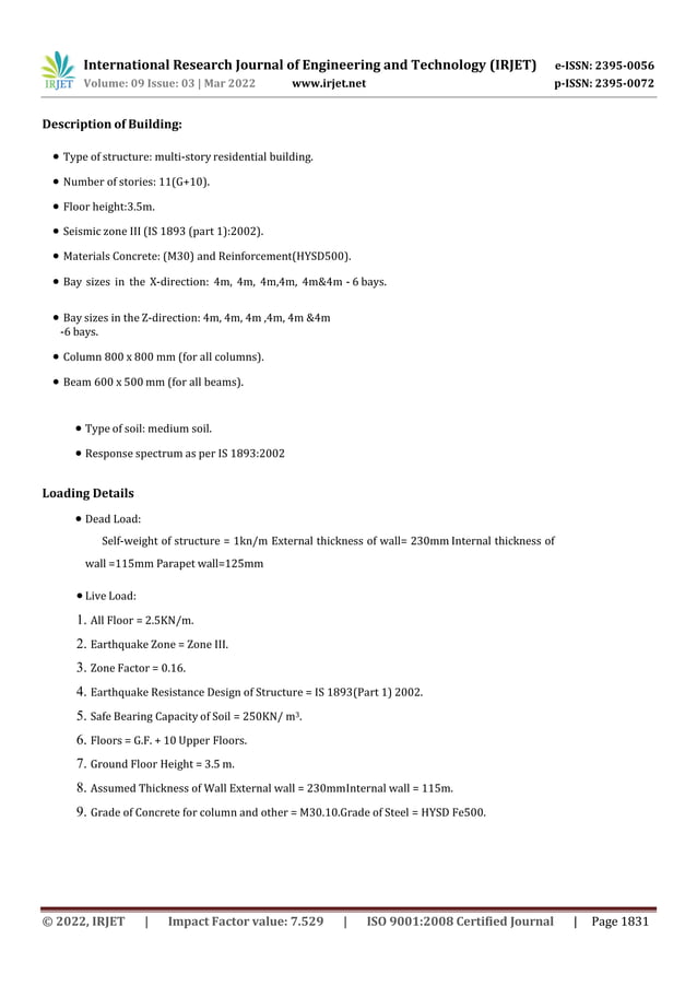 Analysis Of Earthquake Resistant Structure By Base Isolation Method | PDF