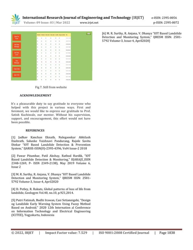 IOT BASED LANDSLIDE DETECTION | PDF | Internet | Computing