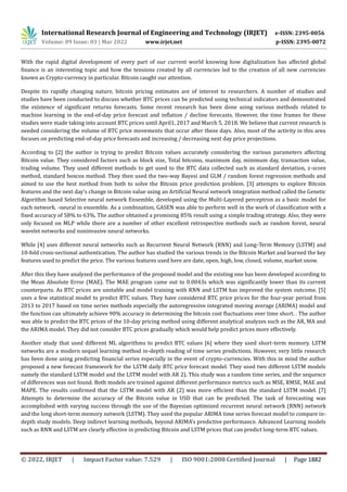 Bitcoin Price Prediction for Long, Short and Medium Time Frame | PDF | Currencies | Economy