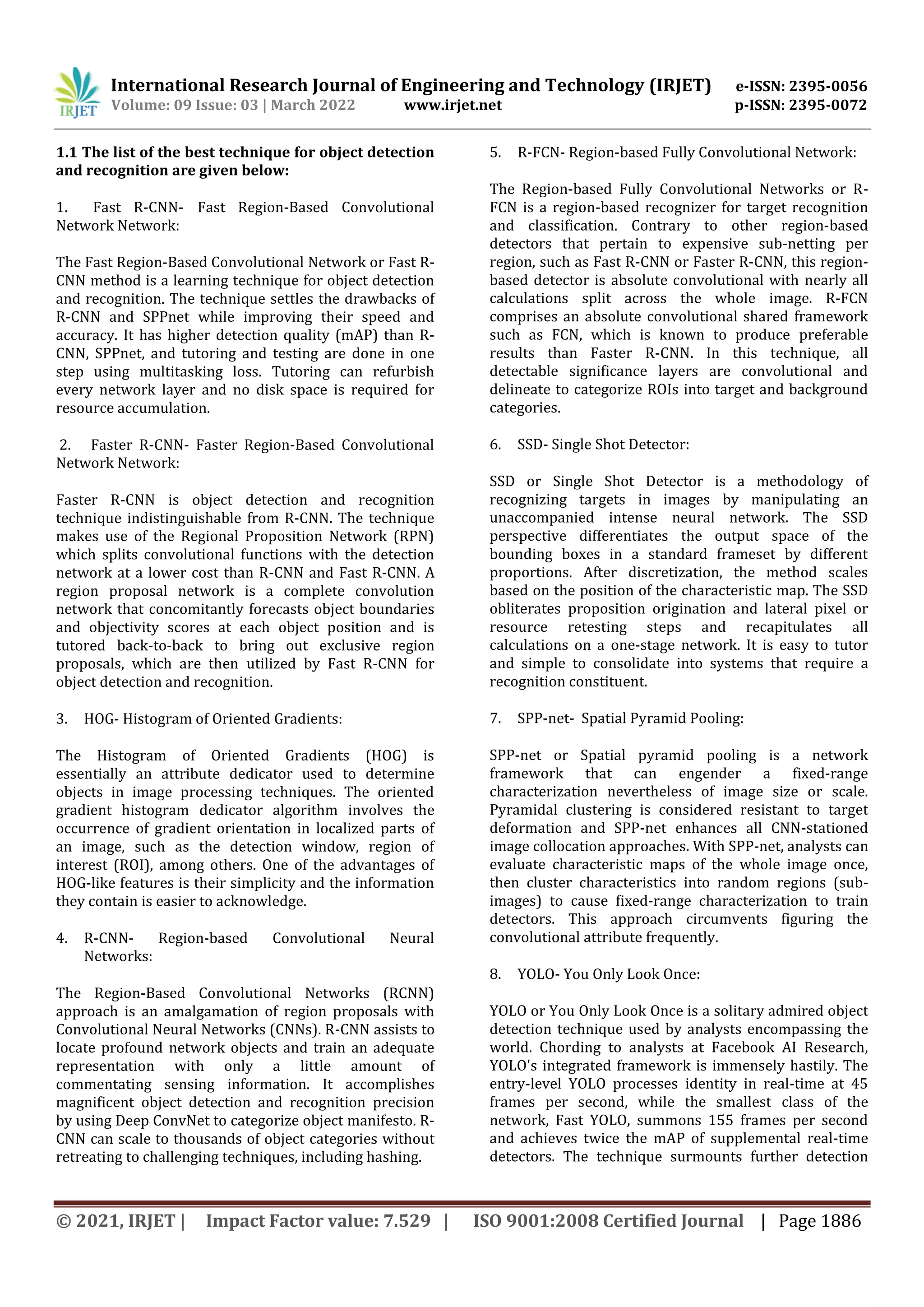 A Review On Improving Traffic Sign Detection Using Yolo Algorithm For Object Detection Pdf