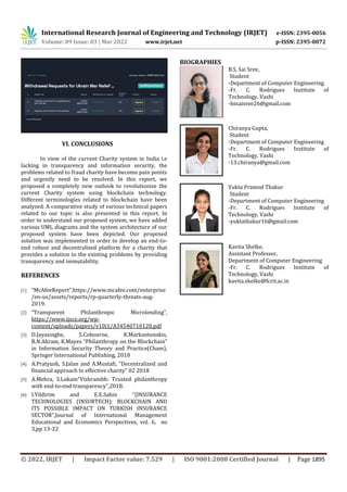 Trust-Aid (Blockchain-based Charity system) | PDF