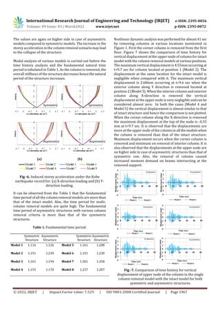 Seismic Response of RCC Building under Column Removal Scenario | PDF