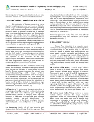 A SURVEY ON HUMAN POSE ESTIMATION AND CLASSIFICATION | PDF