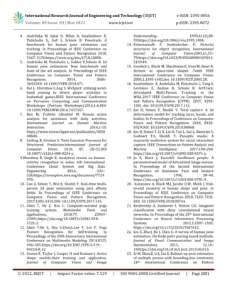 A SURVEY ON HUMAN POSE ESTIMATION AND CLASSIFICATION | PDF