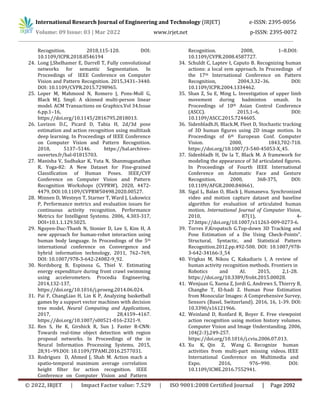 A SURVEY ON HUMAN POSE ESTIMATION AND CLASSIFICATION | PDF