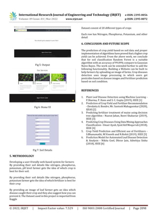 Agro-Farm Care – Crop, Fertilizer & Disease Prediction (Web App) | PDF