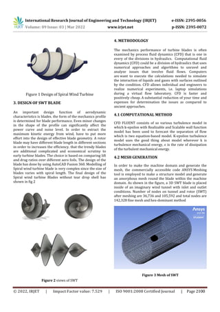 Design and Analysis of Spiral Wind Turbine with Various Wind Speed | PDF