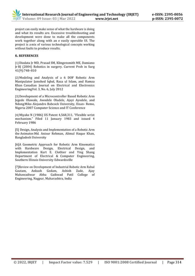 MOBILE ROBOTIC ARM WITH APP INTERFACE USING MICROCONTROLLERS | PDF ...