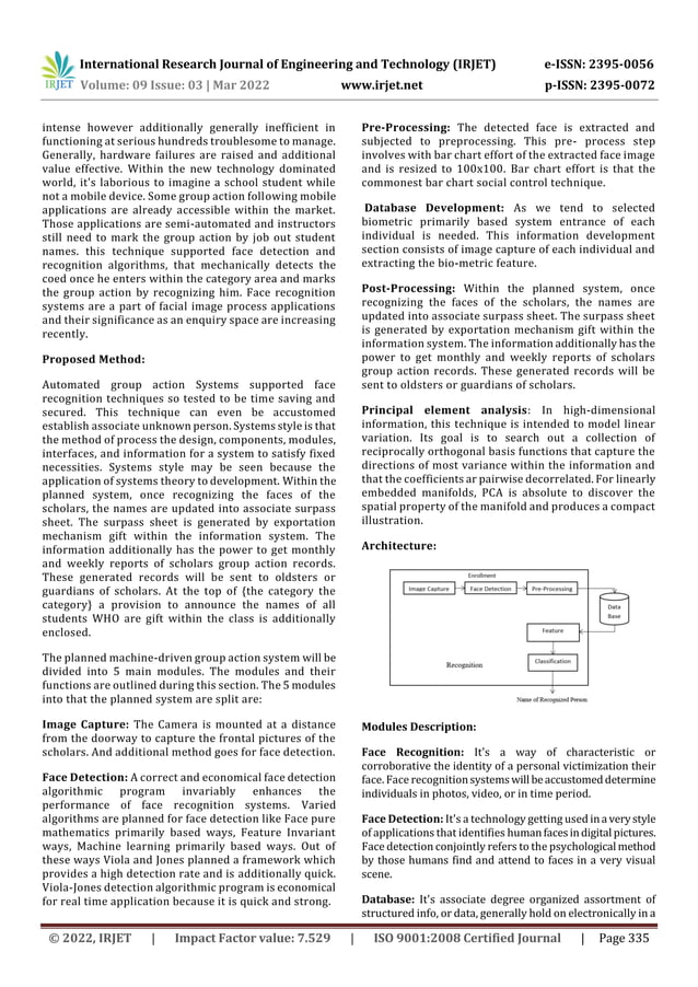 Attendance System using Face Recognition | PDF