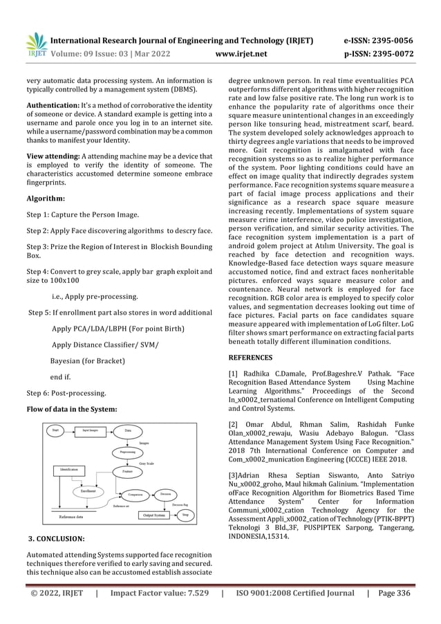 Attendance System using Face Recognition | PDF