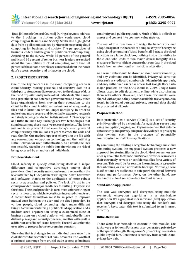 SECURE DATA TRANSFER BASED ON CLOUD COMPUTING | PDF