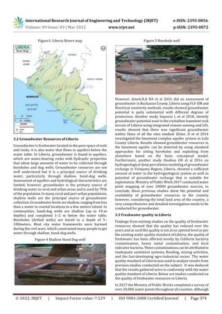 A REVIEW OF LIBERIA’S WATER RESOURCES: THE QUALITY AND MANAGEMENT WITH PARTICULAR FOCUS ON ...