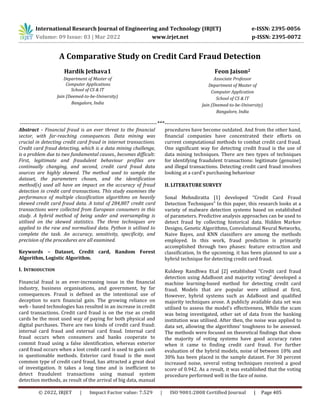 A Comparative Study on Credit Card Fraud Detection | PDF