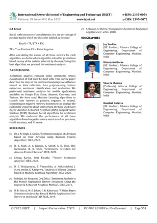 SURVEY ON SENTIMENT ANALYSIS | PDF