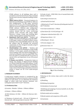 Study of Seismic and Wind Effect on Multi-Storey R.C.C. Building using ETABS | PDF
