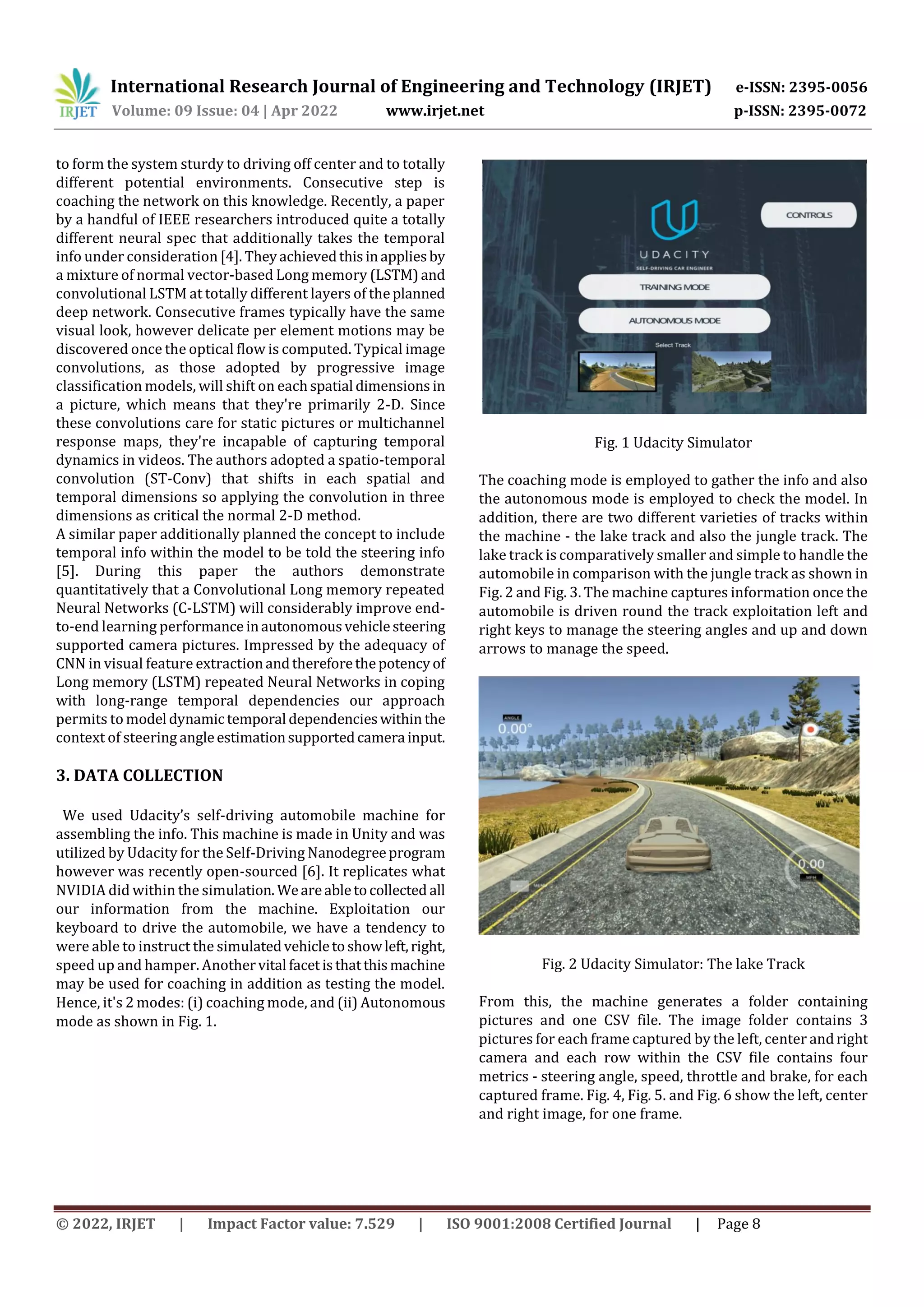 An Experimental Analysis on Self Driving Car Using CNN | PDF