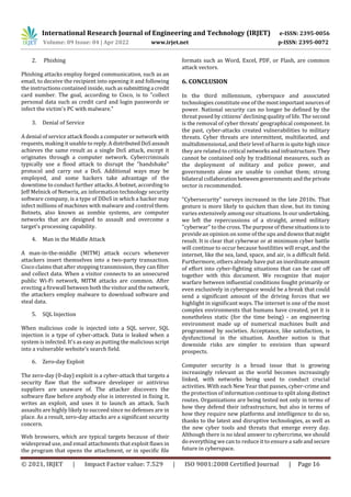 A Comprehensive Review of Cyber Security, Threats and Cyber Attacks | PDF